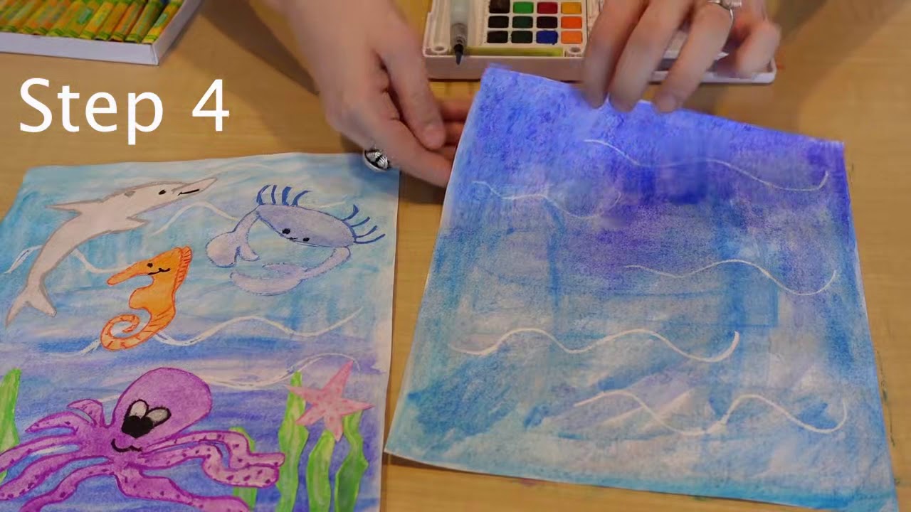 Ocean Scene Watercolor - YouTube