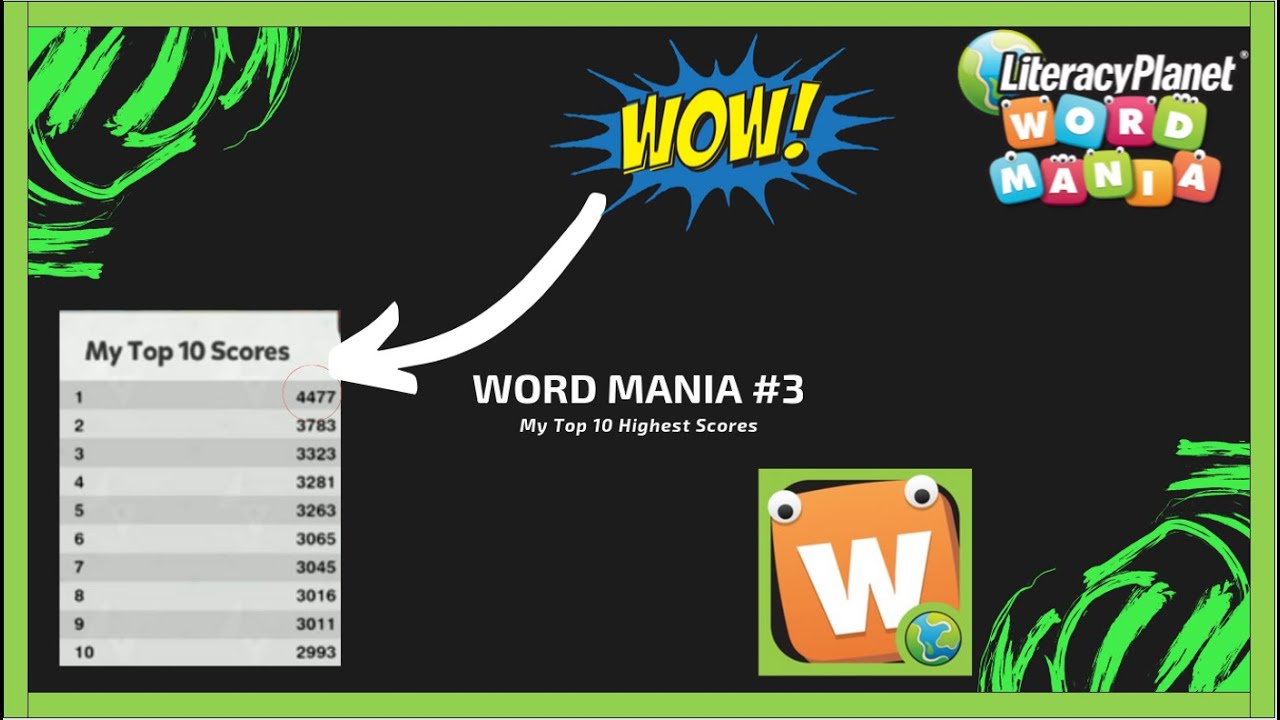 My top 10 highest Word Mania Scores... Word Mania #3!! - YouTube