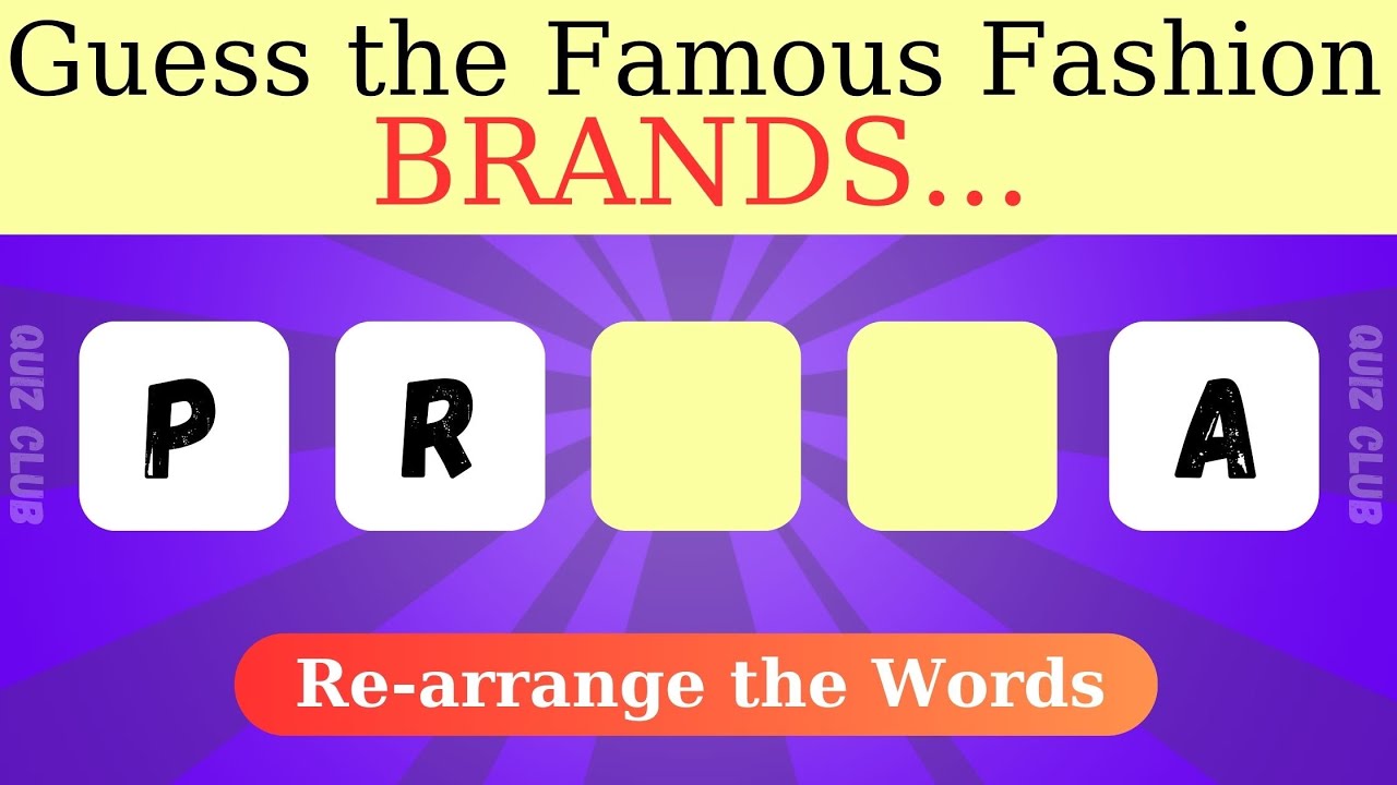 Fashion Brand Challenge | Guess the Brand in 3 Letters Quiz! - YouTube