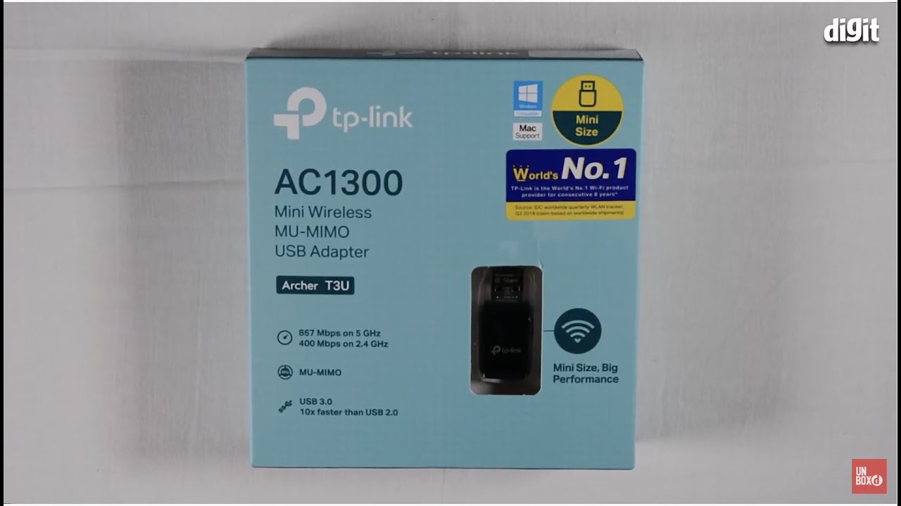 TP Link Archer T3U Mini Wireless USB Adapter Unboxing - YouTube