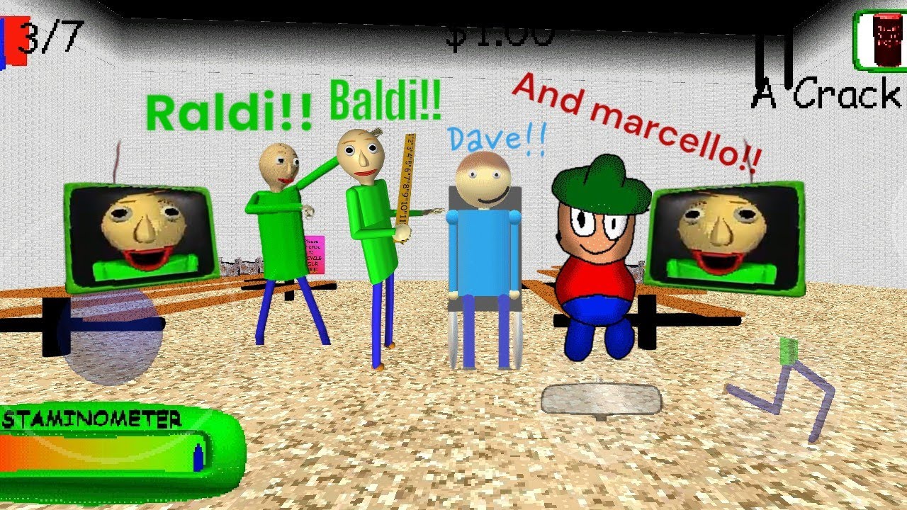 baldi raldi dave y marcello!? baldi in modes - YouTube