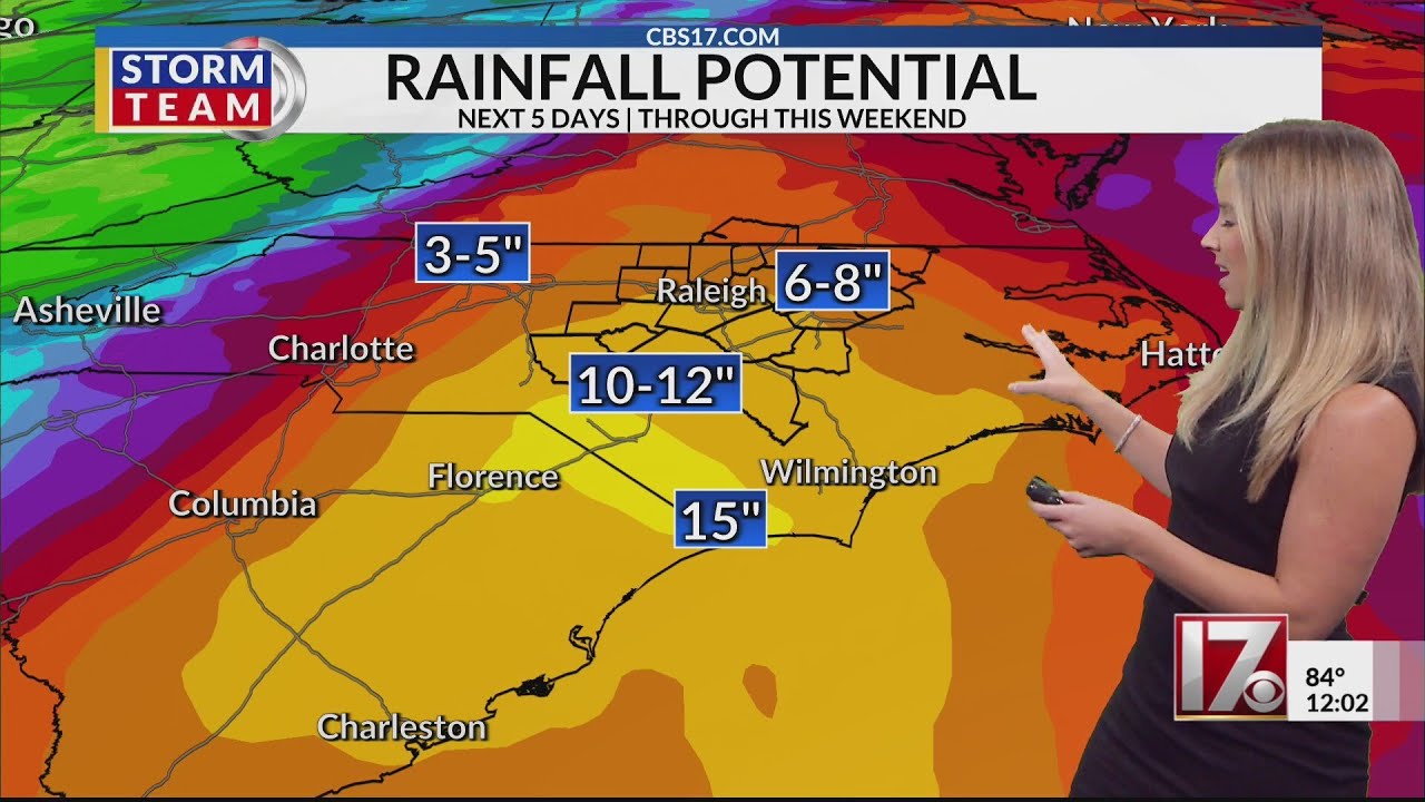 Debby flood watch in NC expanded to more areas - YouTube