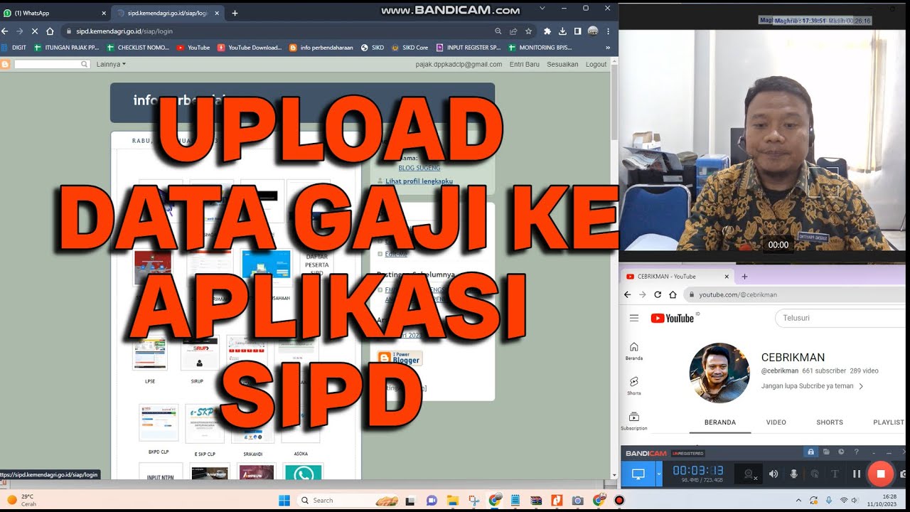 CARA UPLOAD DATA GAJI KE APLIKASI SIPD - YouTube
