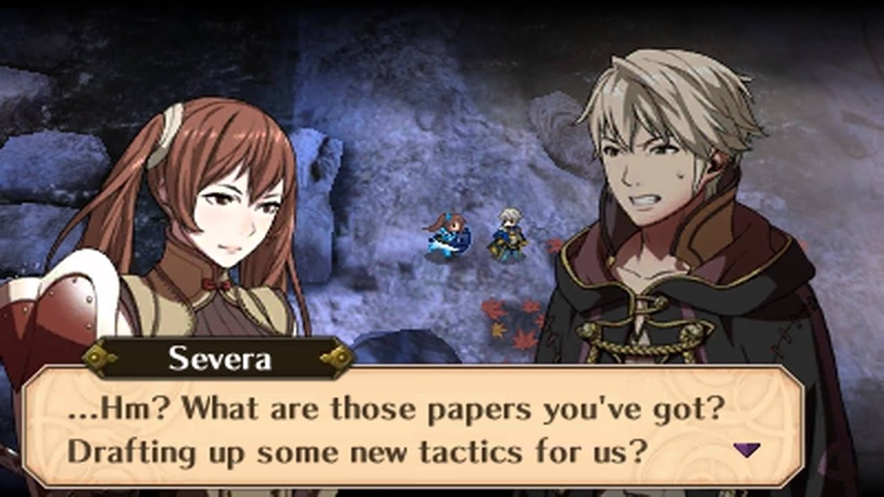 Fire Emblem Awakening - Male Avatar & Severa (Married) Hot-Spring ...