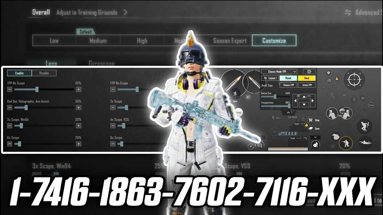 New Update 3.4 🔥Best Sensitivity Code + Control Settings Pubg / Bgmi ...