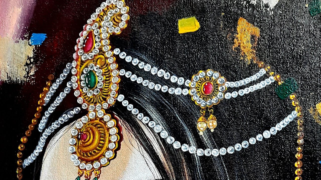 How to paint a realistic jwellery/ realistic drawing/ jwellery ...