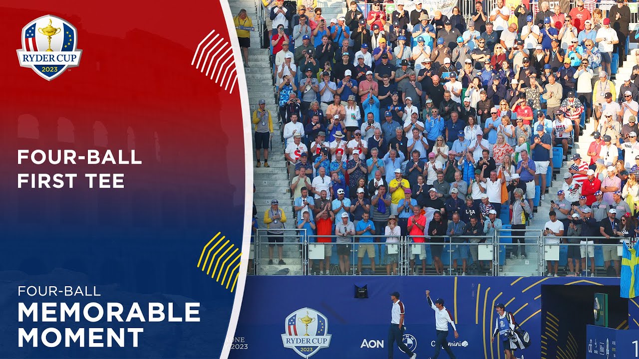 First Tee Walk for Saturday Four-Ball! | 2023 Ryder Cup - YouTube