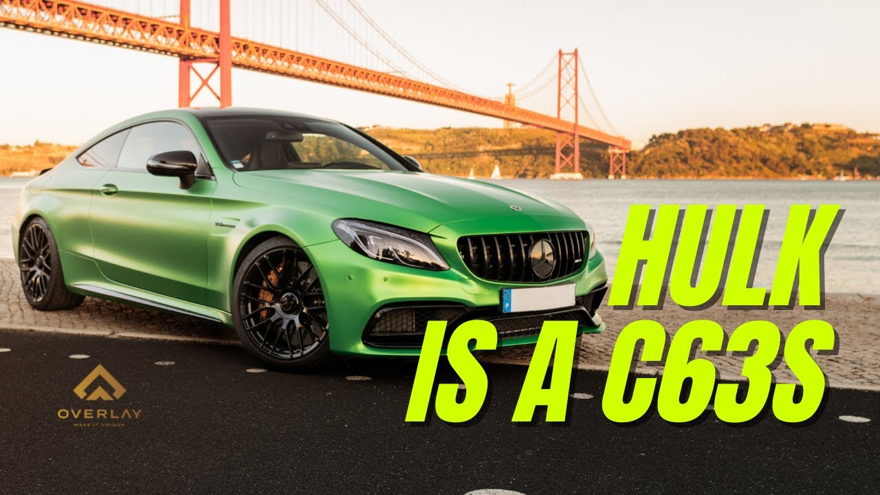 Mercedes-AMG C63S 🐊 Full Wrap Lively Green - YouTube