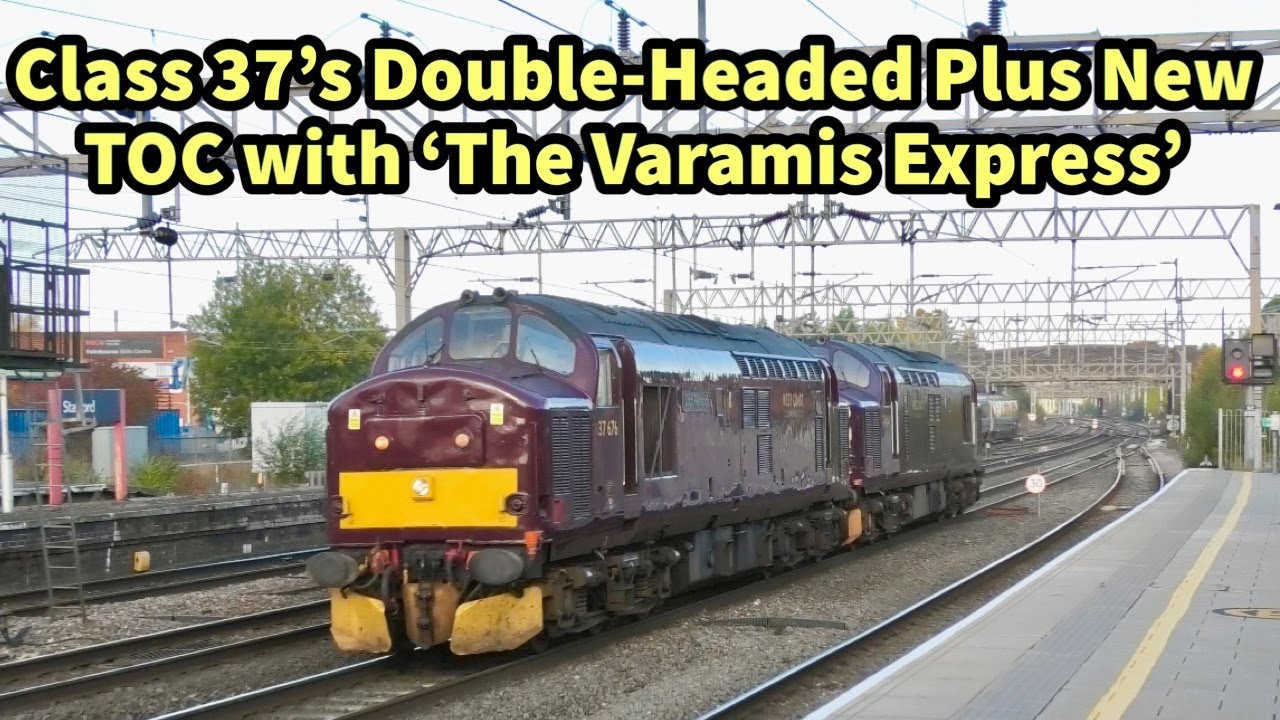 Double-Headed Class 37's and new TOC with 'THE VARAMIS EXPRESS' at ...