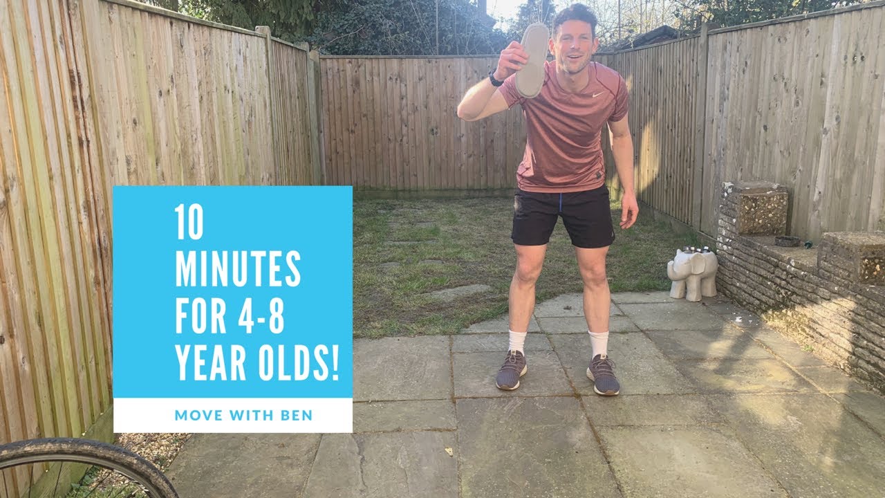 10 Minutes of exercise for 4-8 year olds - YouTube