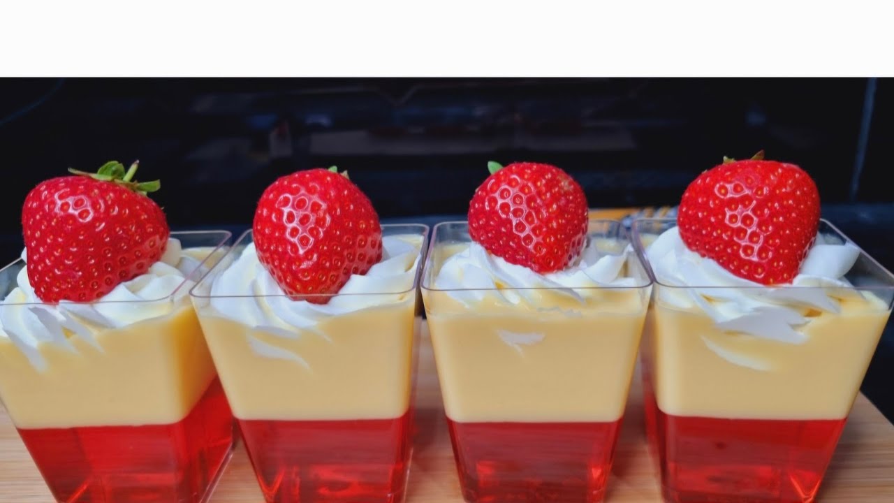 Trifle Shots Recipe - No Bake Quick & Easy Recipe/strawberry shots with ...