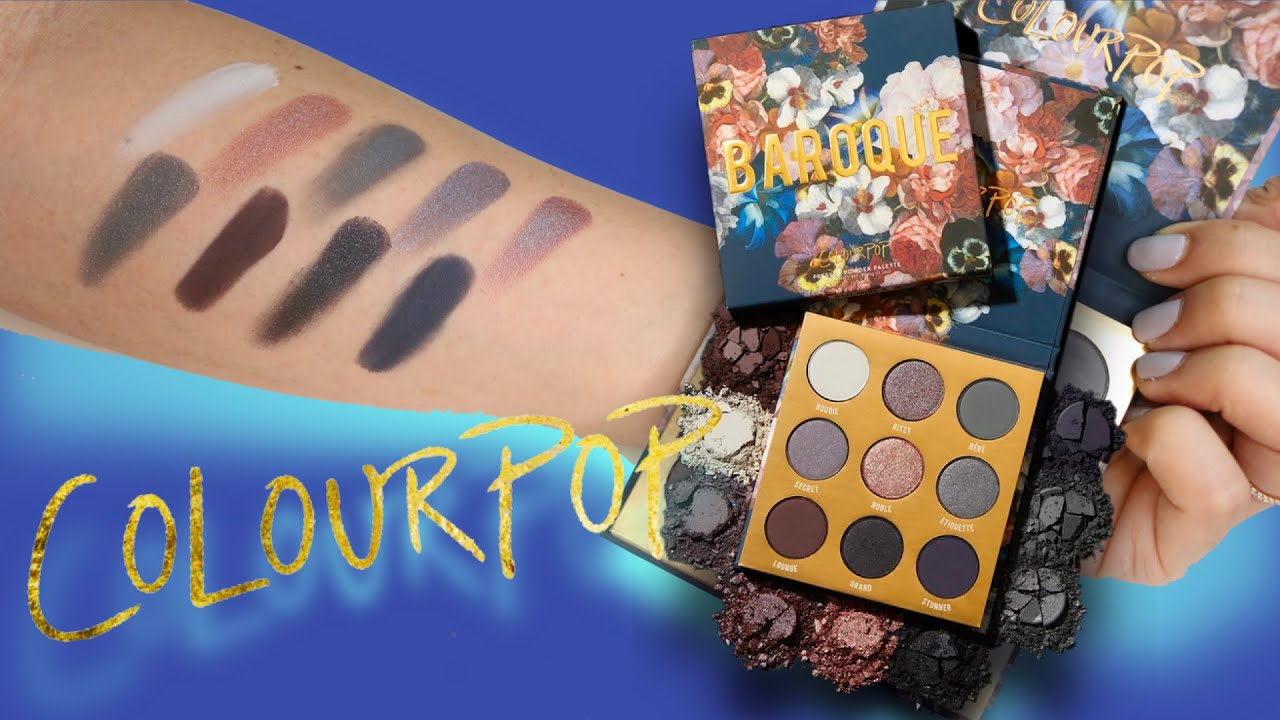 BAROQUE PALETTE | COLOURPOP | FULL SWATCHES | 2 MINUTE VIDEO - YouTube