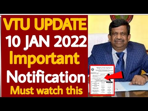 VTU UPDATE:10 JAN 2022|VTU LATEST UPDATES|VTU UPDATES|REVISED 3RD SEM ...