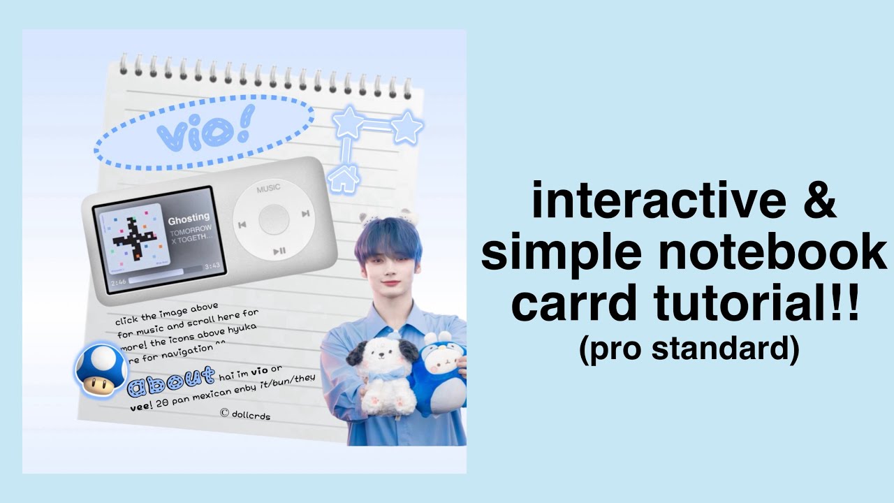 interactive and simple notebook carrd tutorial!! © dollcrds [PRO ...
