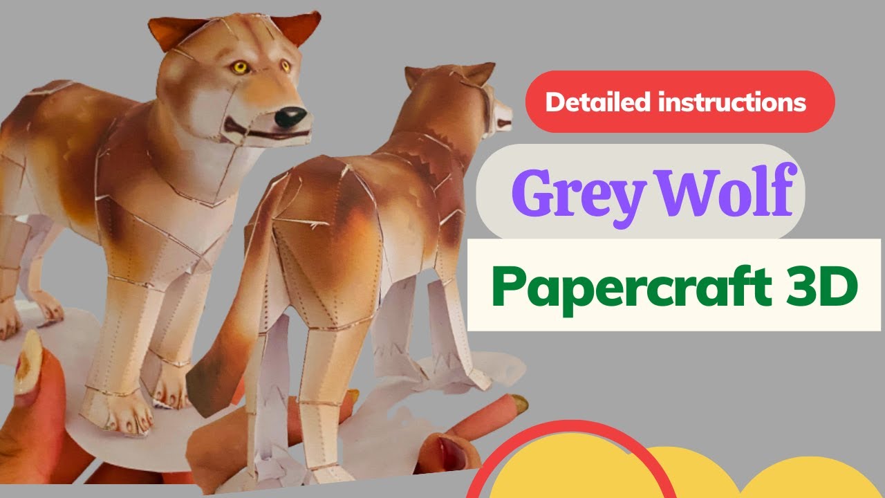 Grey Wolf PaperCraft - YouTube
