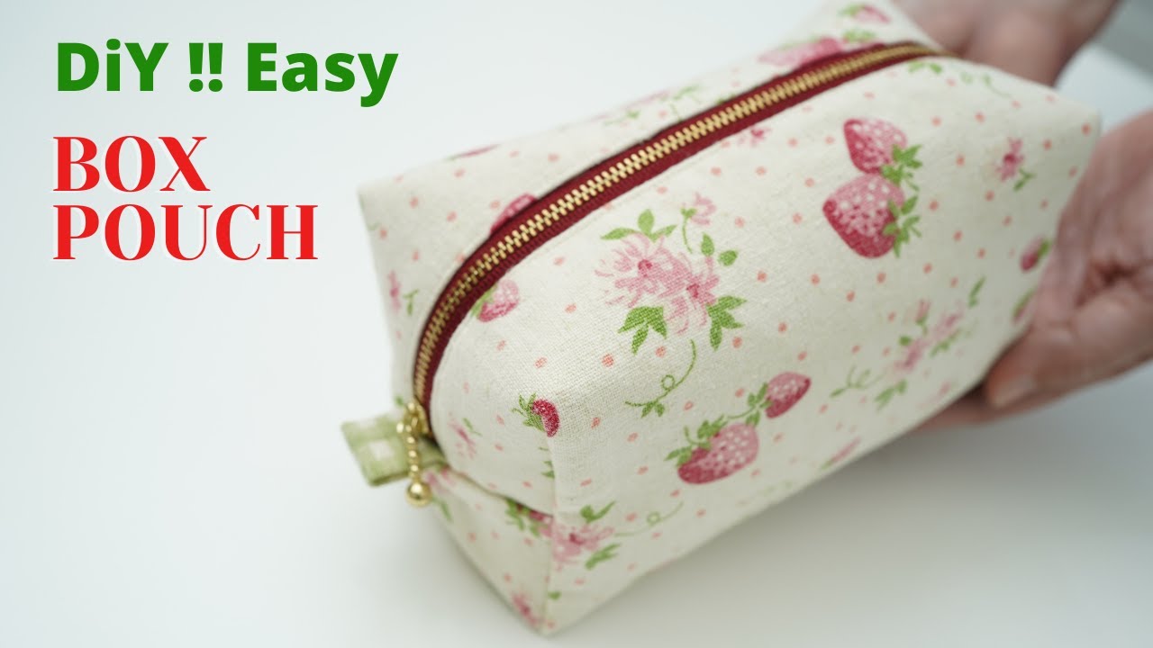 DIY easy sewing tutorial |How to make Box Pouch|Stay home and do some ...