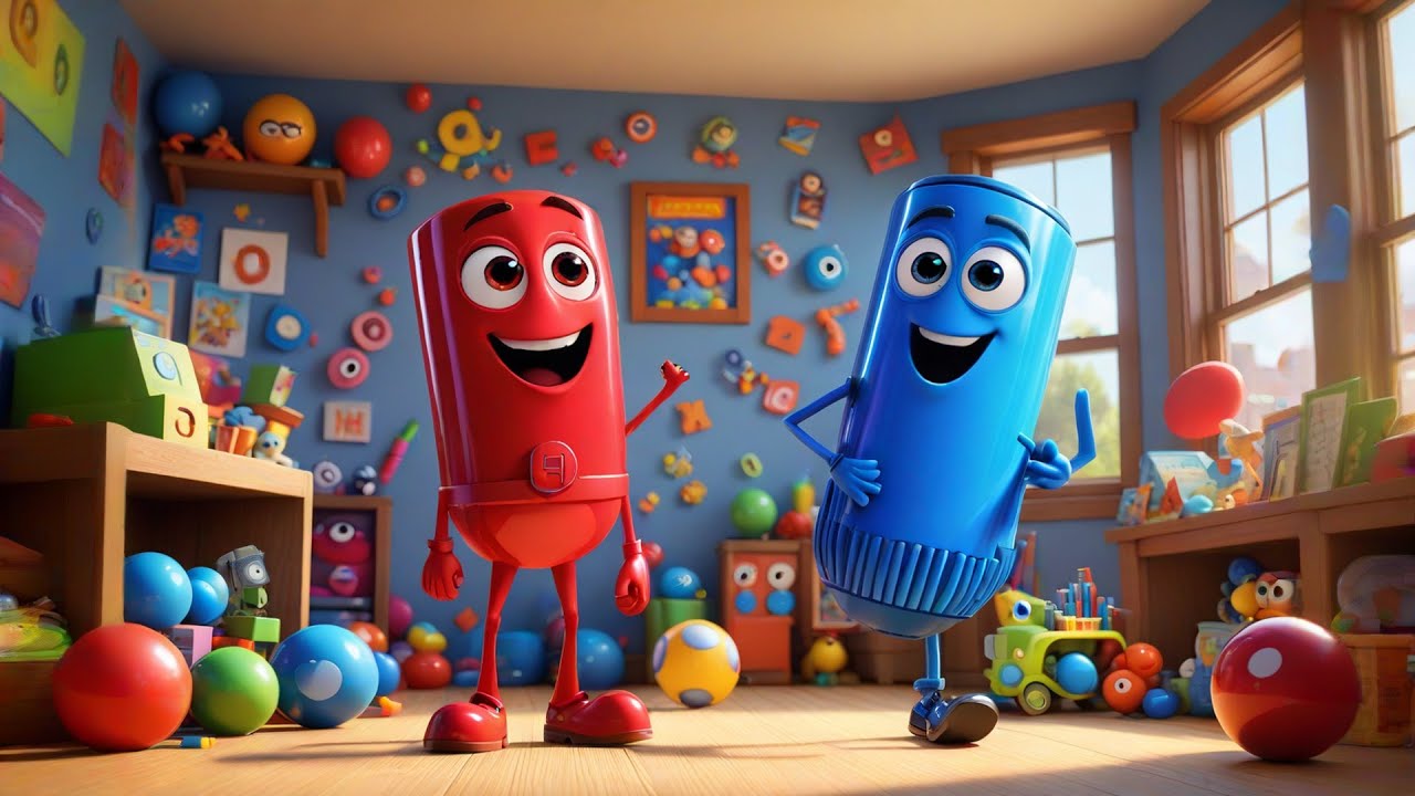 Five Jumping Crayons Write the Alphabet | Alphabet Learning Song for ...