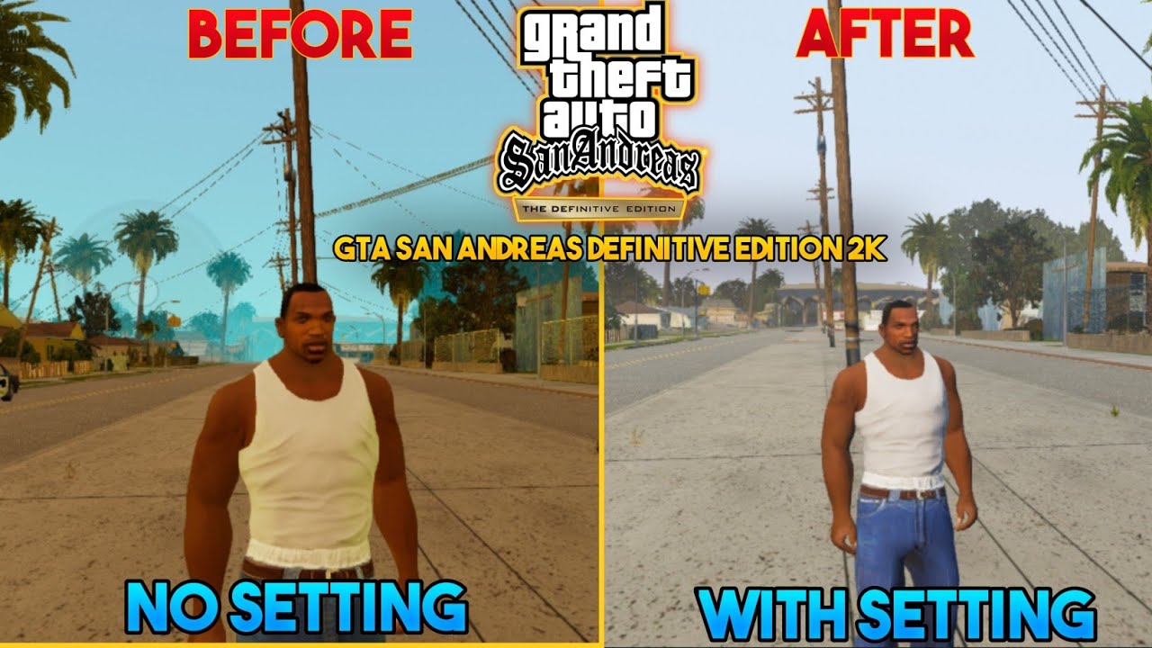 Gta San Andreas Definitive edition Netflix 2K graphics setting | Gta ...