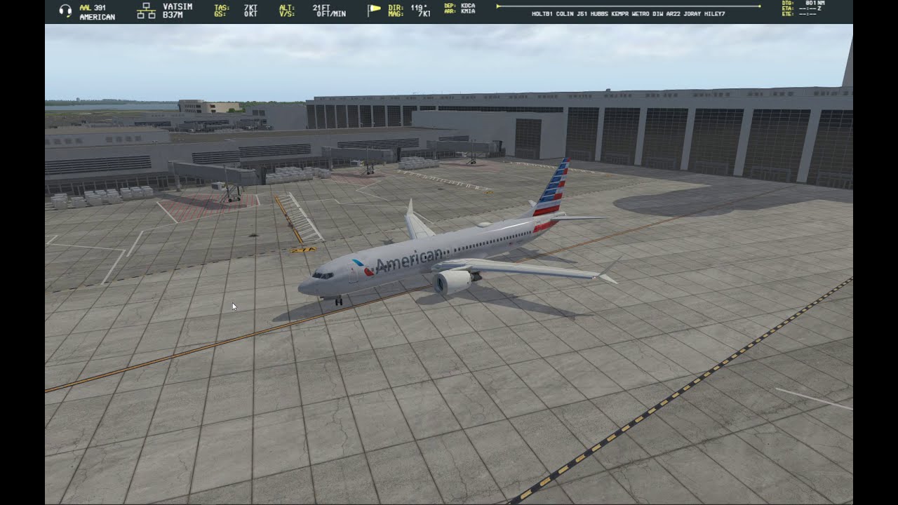[Real Pilot/vATC VATSIM] KDCA-KMIA | B737 MAX8 | swift pilot client ...