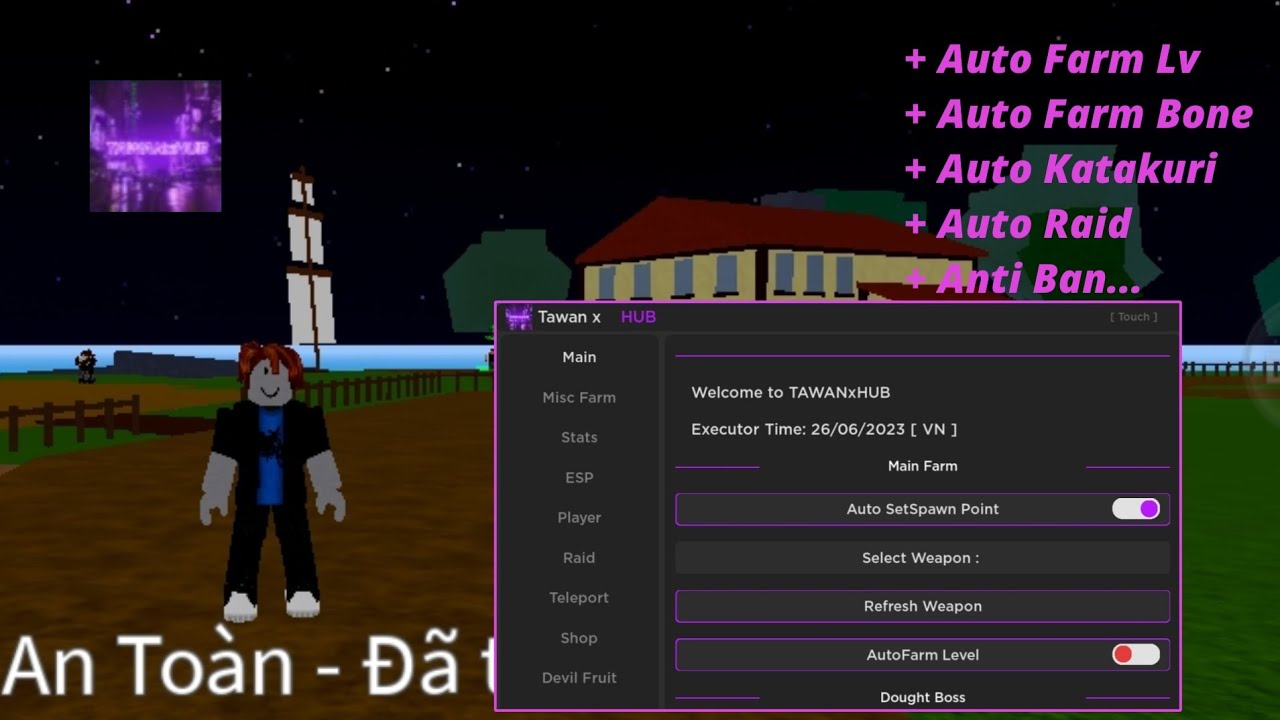 Script Hack B.l.o.x Fruit Trên Fluxus V25 ( Tawan x Hub ) Auto Farm Lv, Anti Ban... - YouTube