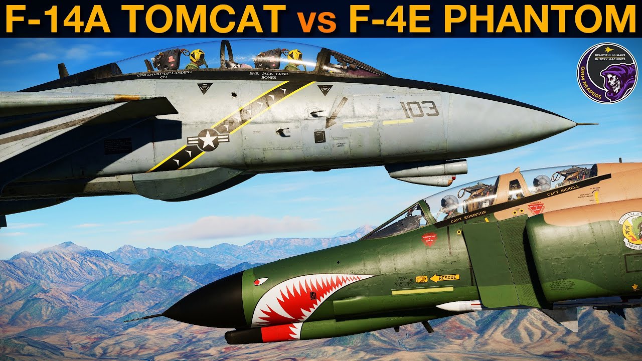 F-14A Tomcat vs F-4E Phantom: BVR Battle & Dogfight | DCS - YouTube
