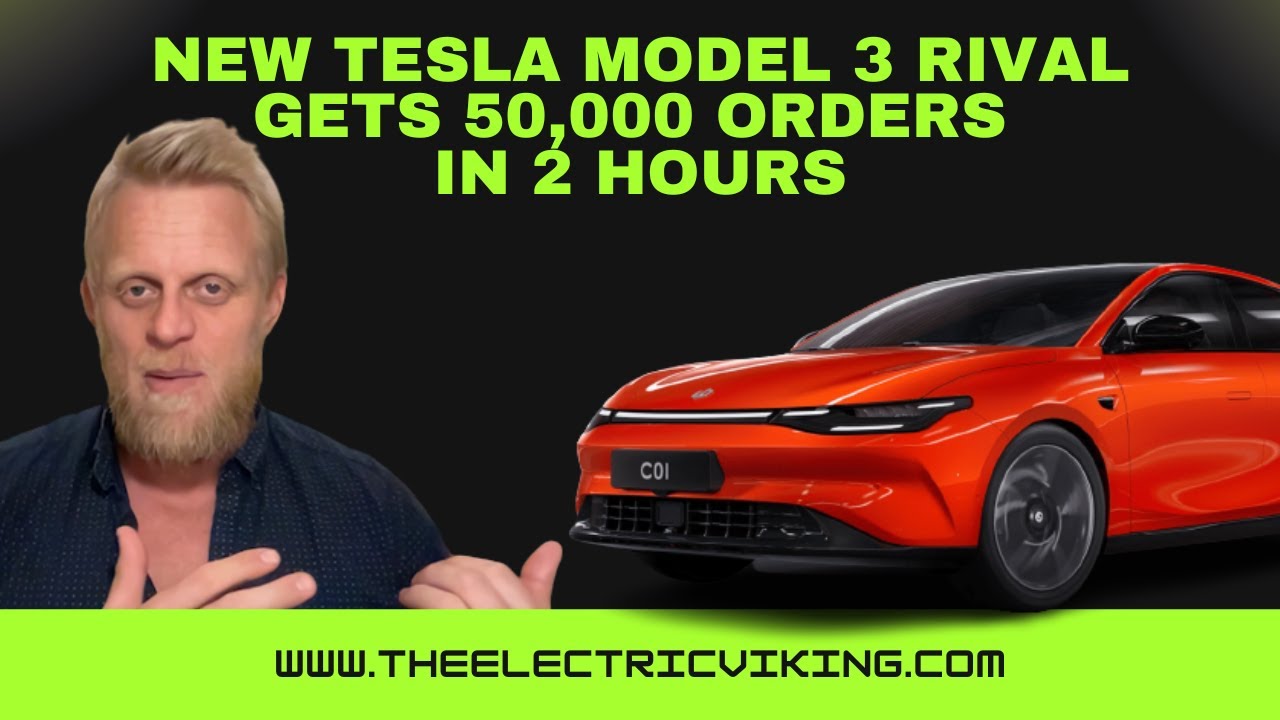 NEW Tesla Model 3 rival gets 50,000 orders in 2 hours - YouTube
