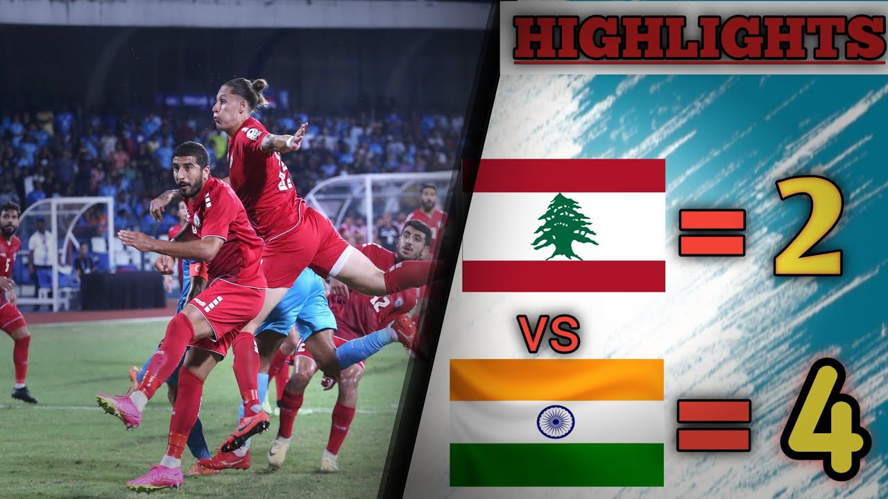Lebanon vs india🔥/full highlights/semi final/saff championship 2023 ...