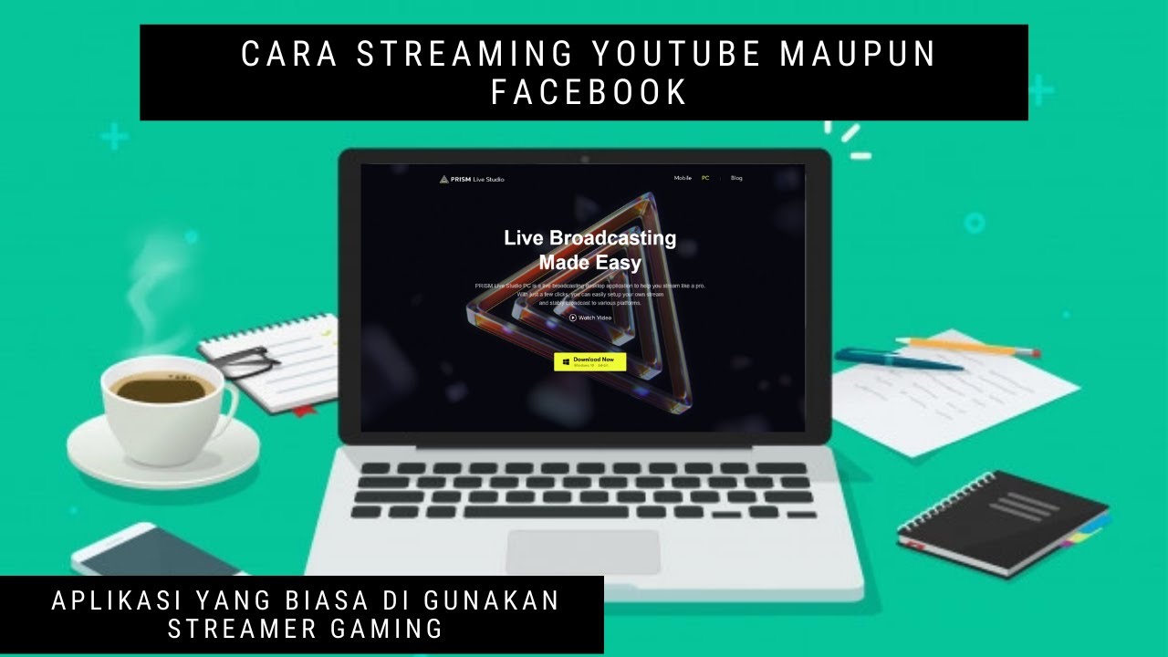 Cara Download & Install Aplikasi Live Streaming PC Youtube Facebook ...