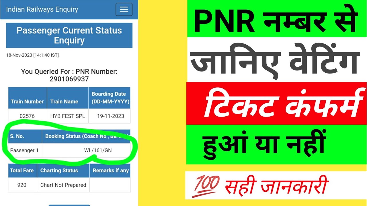 How to check pnr status | pnr number se ticket kaise check kare ...