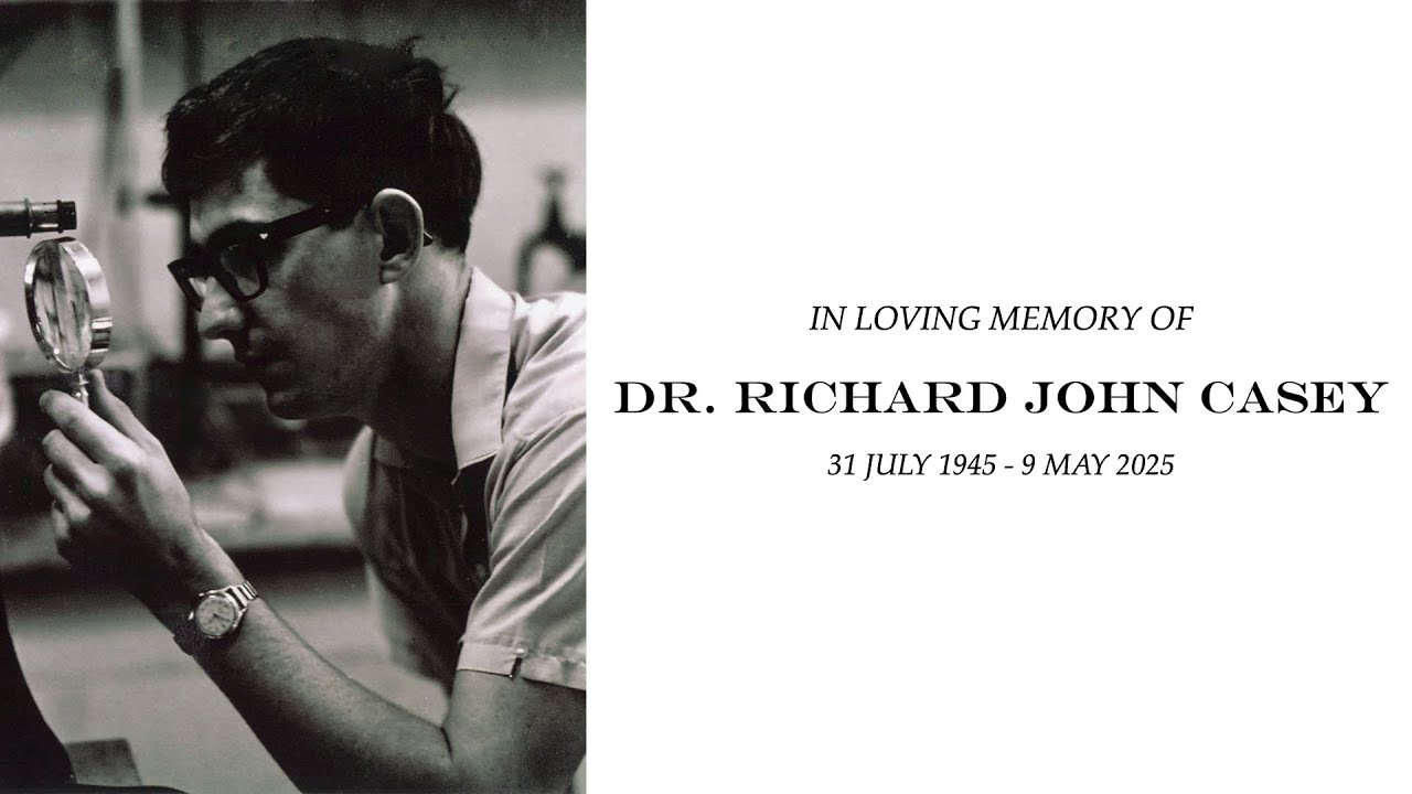 Memorial Service - Celebrating the Life of Dr. Richard John Casey - YouTube