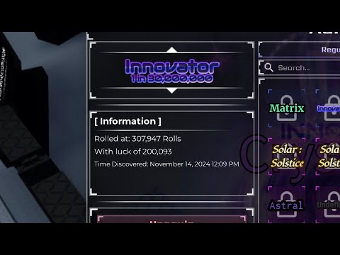 I GOT INNOVATOR || Sols rng Eon 1 - YouTube