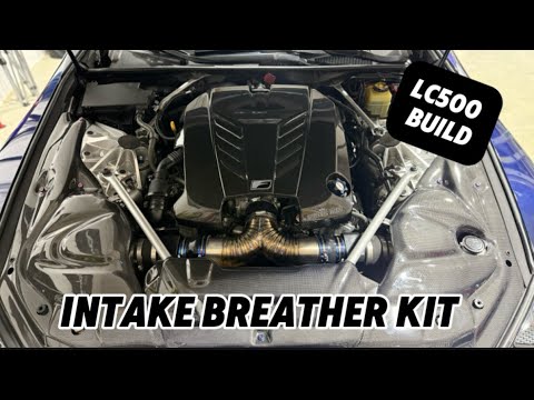 LC500 Custom Titanium Intake Air Chamber Breather Kit Install + Sound ...
