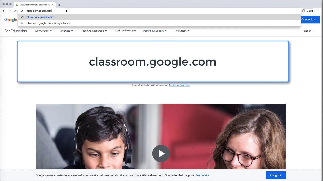 Google Classroom Signing in to Google Classroom on a computer - YouTube