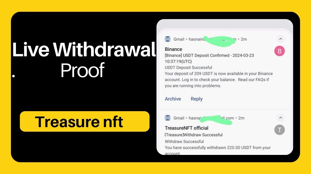Treasure nft live withdrawal successful proof / Hasnain05n - YouTube