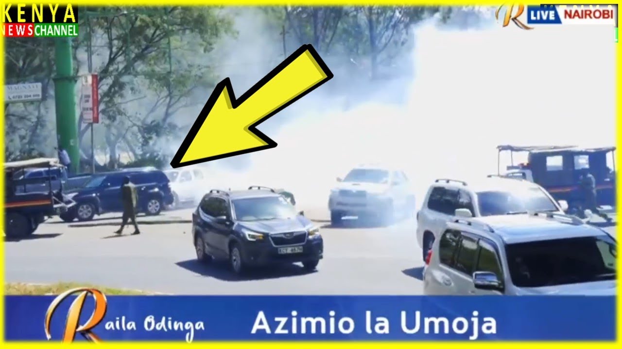 RAILA CAR BLOCKED BY POLICE DURING MAANDAMANO IN NAIROBI CBD - YouTube