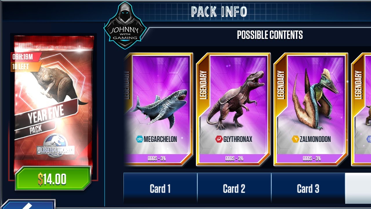 Jurassic World The Game: YEAR FIVE Card Pack #107 MOBILE (2021) - YouTube
