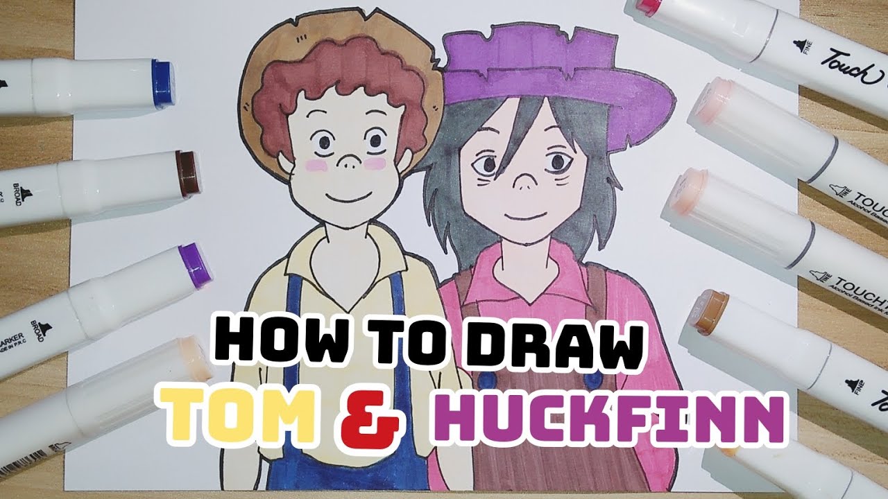 How To Draw Tom Sawyer and Huckleberry Finn | Easy Drawing | 0308 # ...