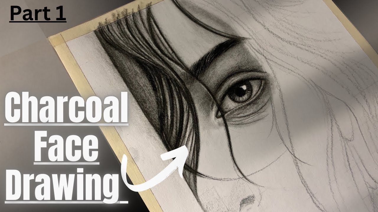 Charcoal Face Drawing for Beginners | Part 1 | @Deepkaran Studio - YouTube