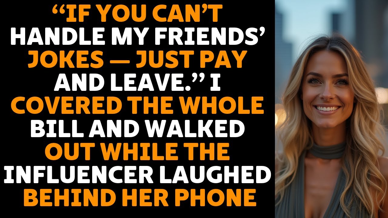She said “just PAY and LEAVE” if I couldn’t take her FRIENDS’ JOKES… so ...