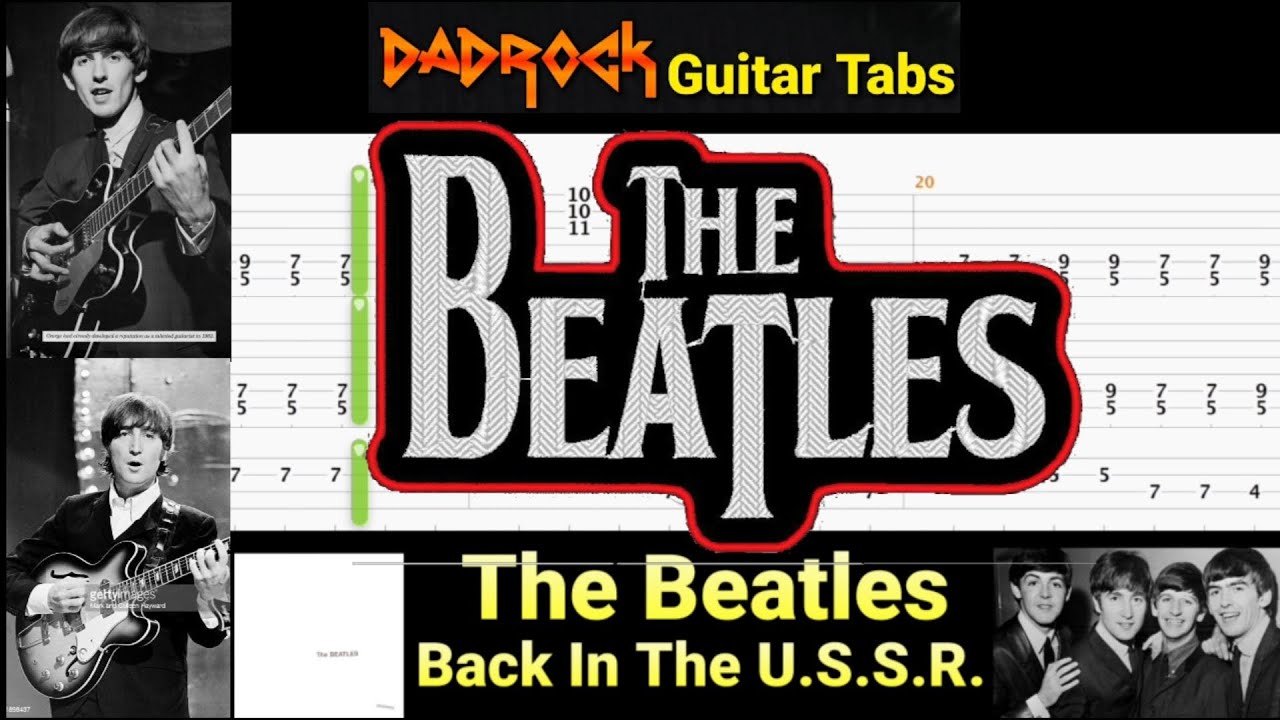 Back In The USSR - The Beatles - Guitar + Bass TABS Lesson - YouTube