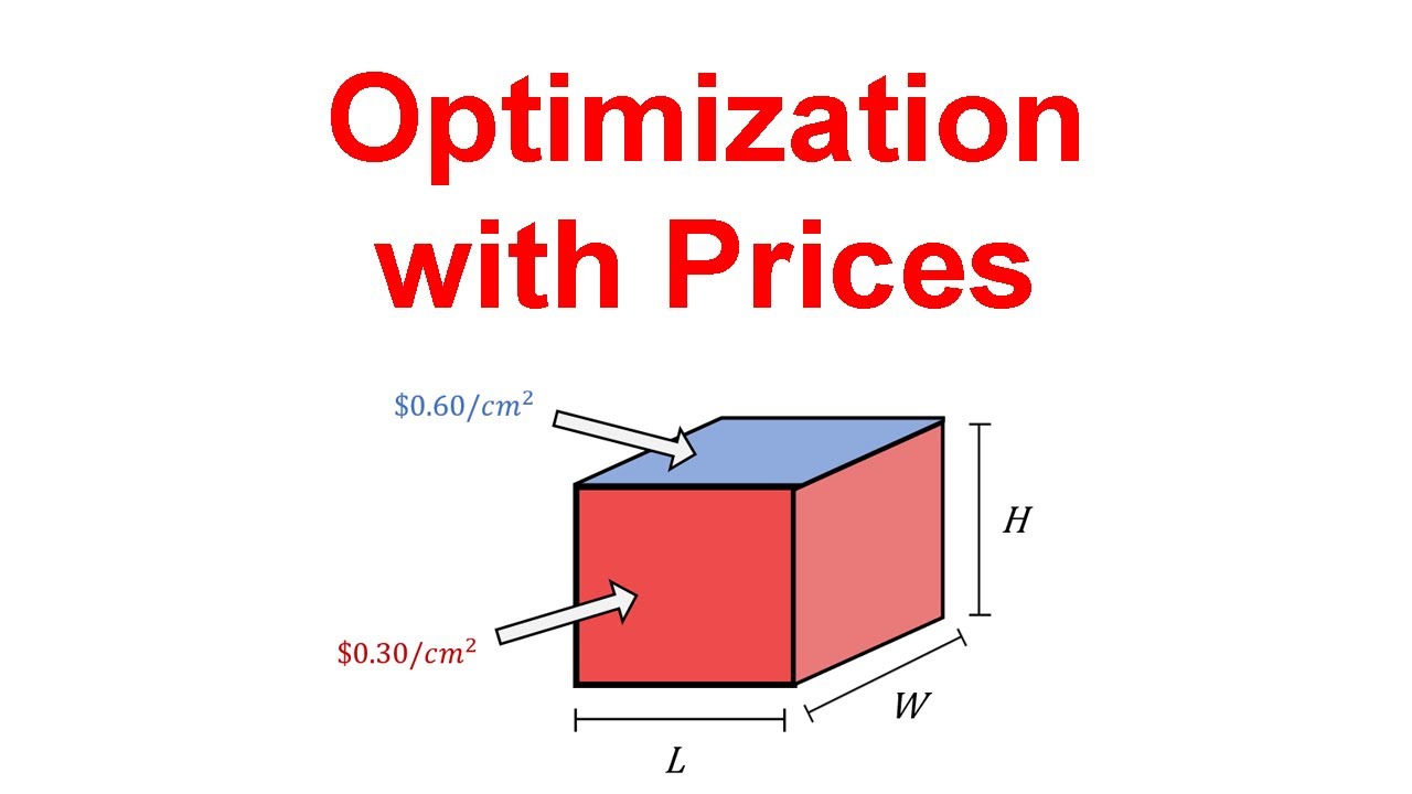 How to Solve Optimization Problems with Prices (Calc 1) - YouTube