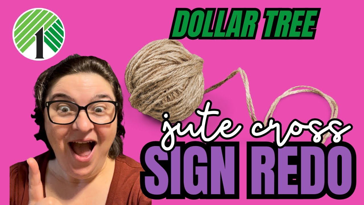Diy Dollar Tree Jute Cross Sign - YouTube