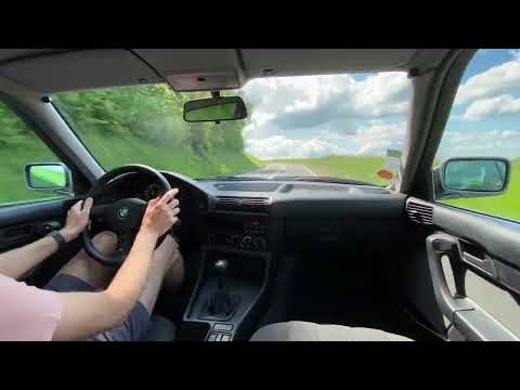 Driving my BMW 525i E34 (1991) and acceleration : pure inline6 sound