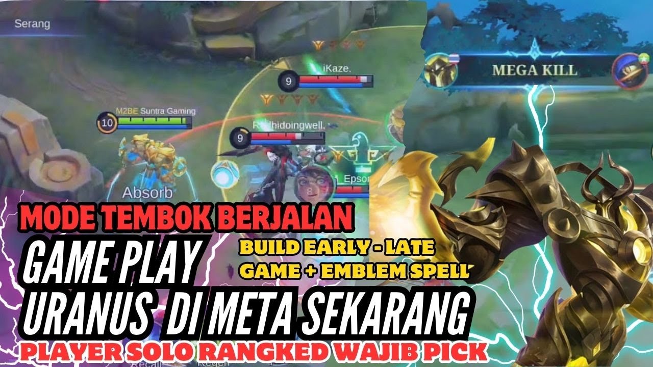 GAME PLAY URANUS EXP LANE DI META SEKARANG | SOLO RANGKED PART 14#mlbb #uranusbestbuild - YouTube