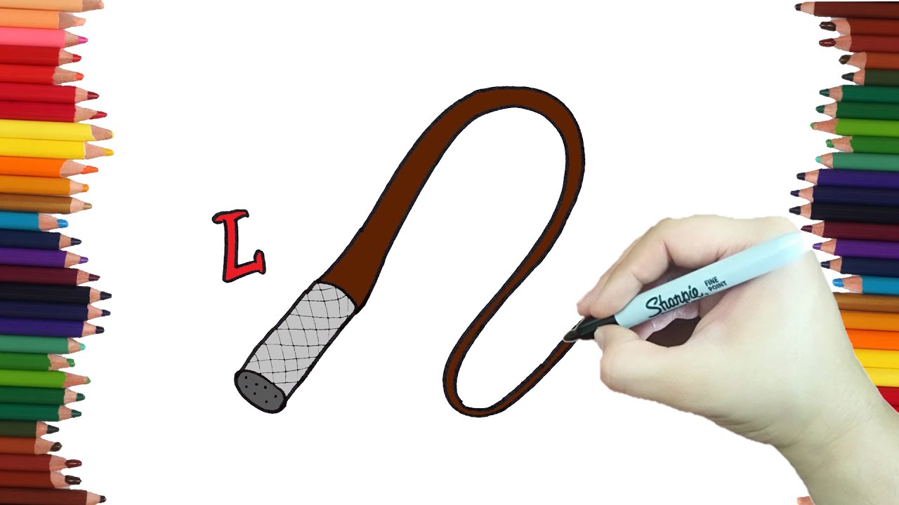 Como Dibujar un LATIGO - Dibujos con la letra L paso a paso y muy Fácil ...