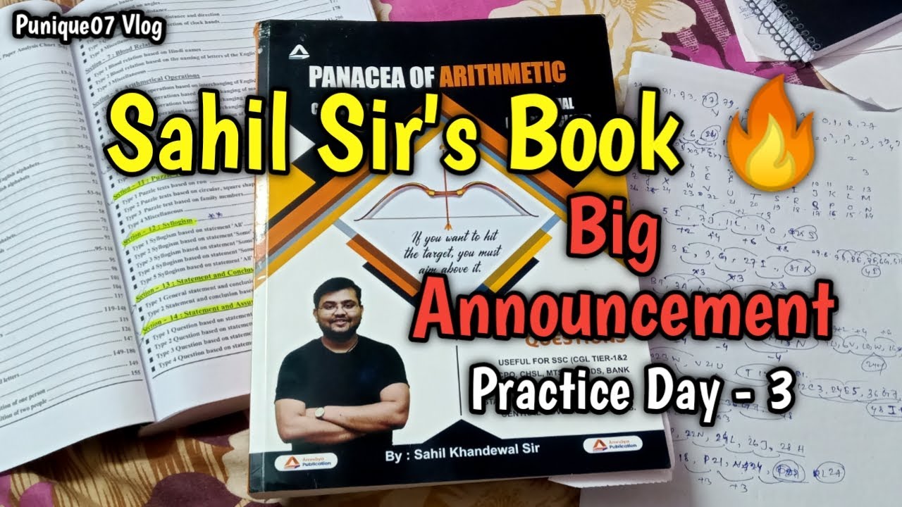 Panacea of Arithmetic | Sahil Sir's Math Book practice vlog | Hindi study vlog | Railway Study ...