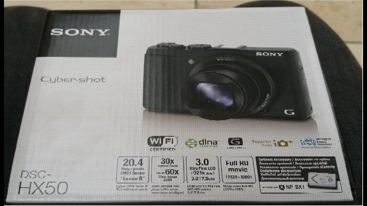 Sony Cybershot HX50 Unboxing - YouTube