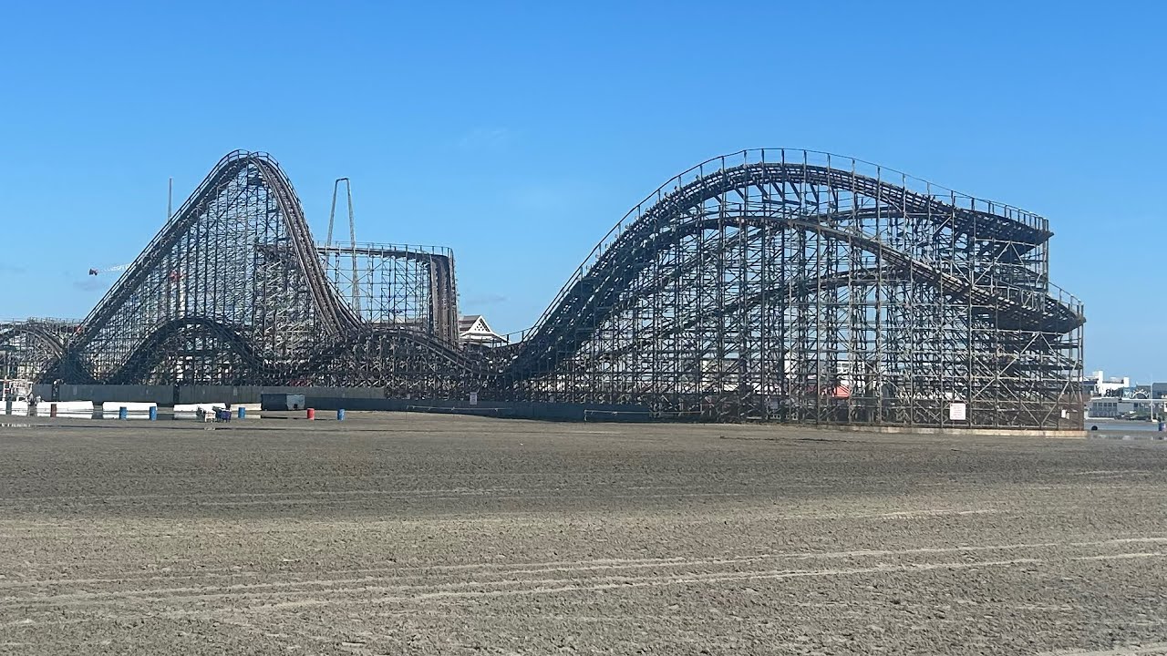Great white roller coaster testing at morey’s piers Wildwood NJ (read ...