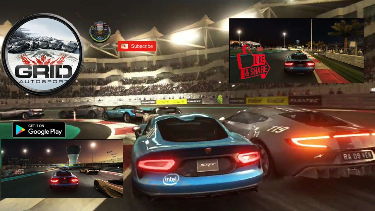 GRID AUTOSPORT android gameplay video #10. SRT VIPER GTS on Yas Marina ...
