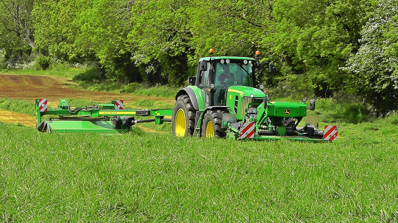 John Deere 7530 Mowing,Silage 2015, Cork - YouTube